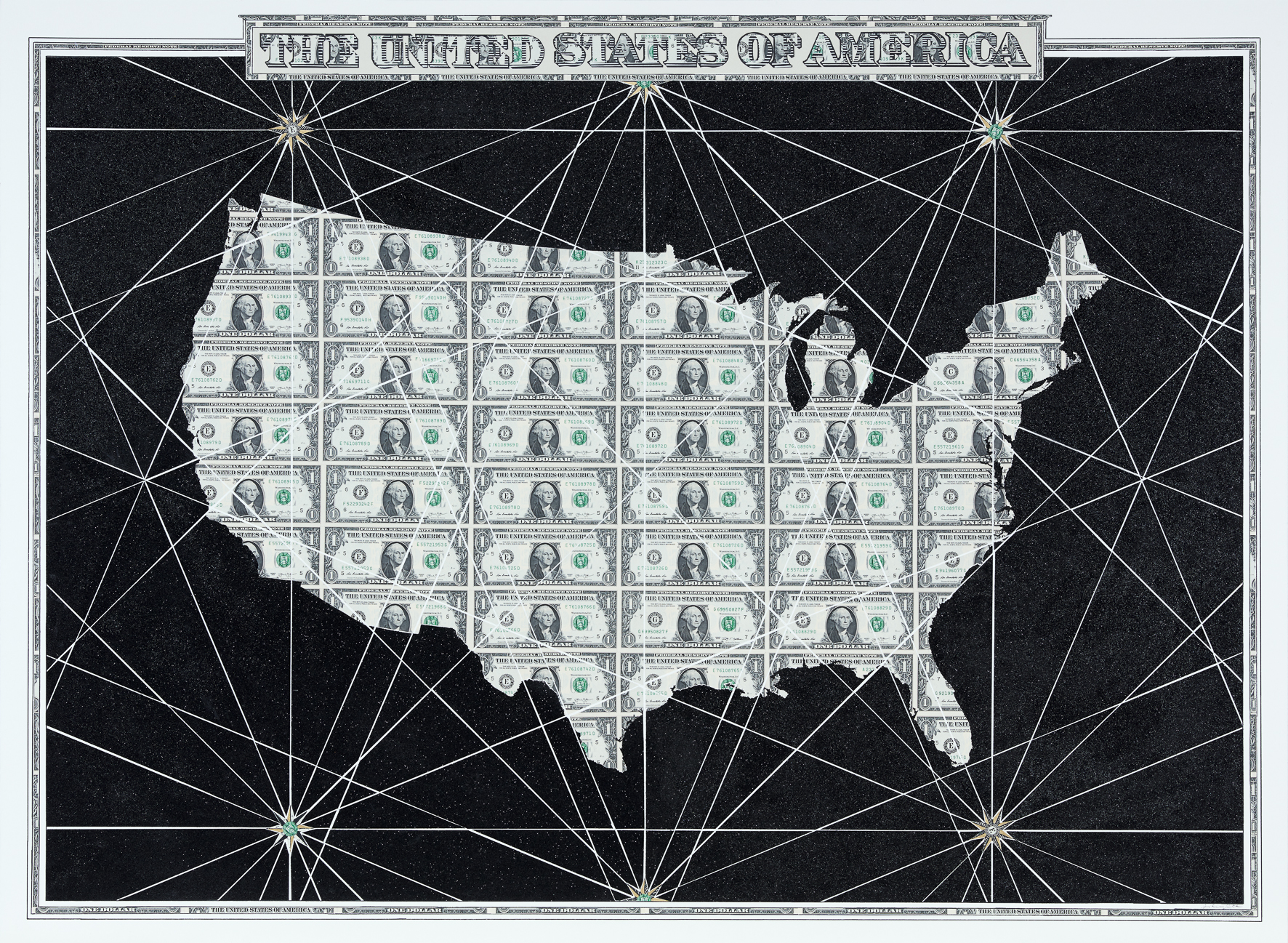 Original Money Map Collages | Justine Smith