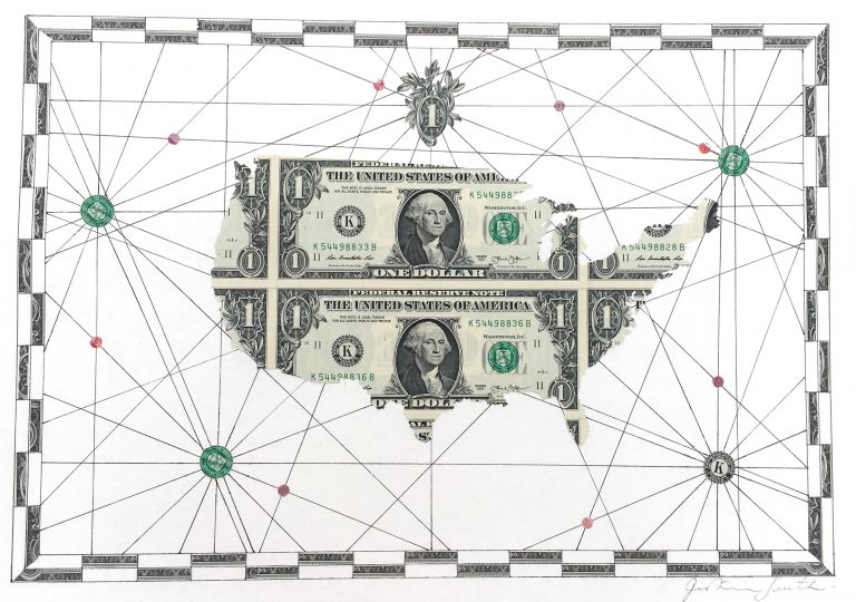 Original Money Map Collages | Justine Smith