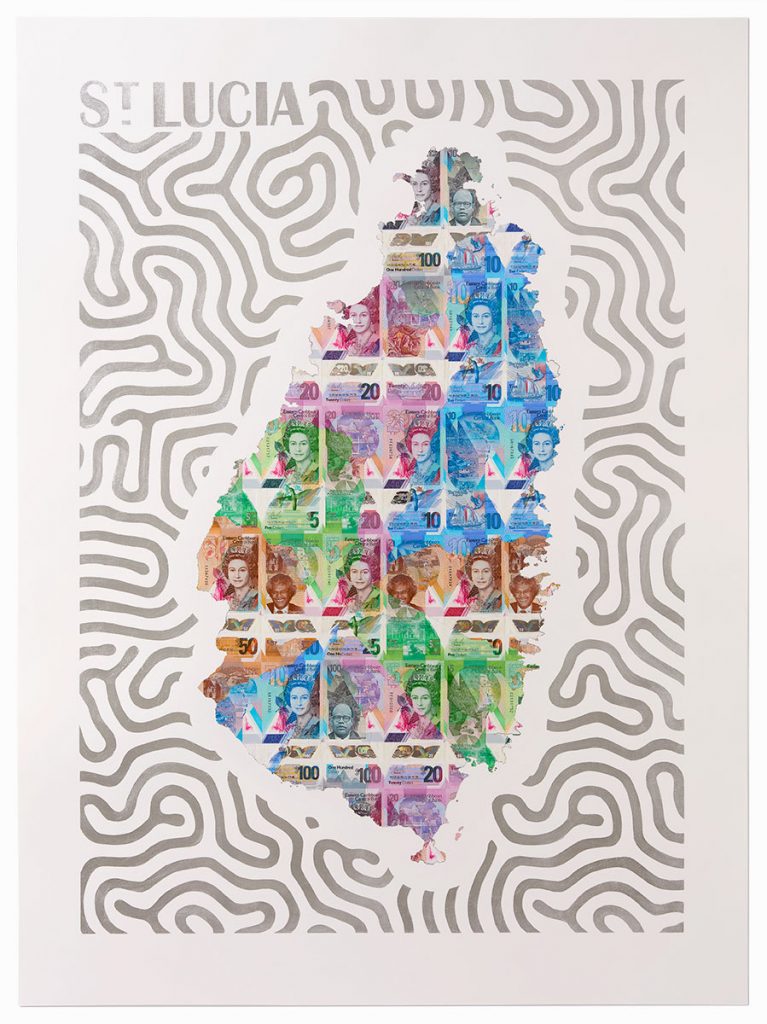 Original Money Map Collages | Justine Smith